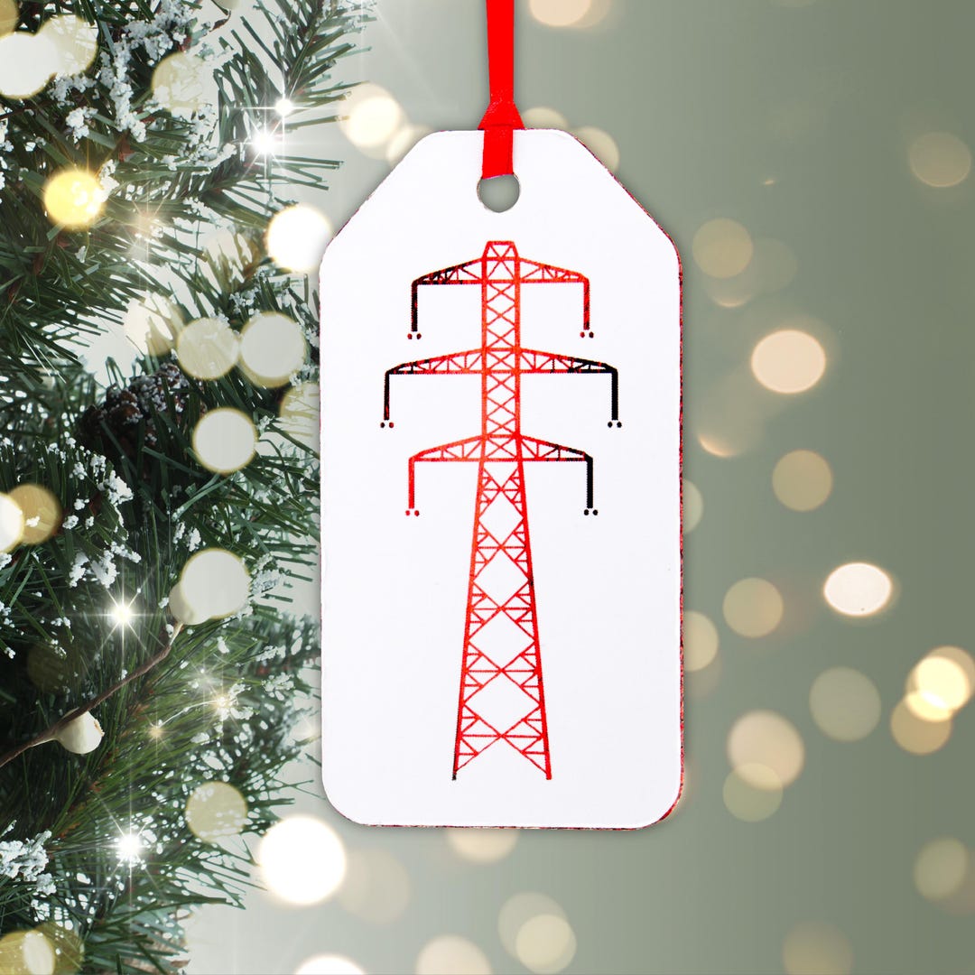 Electricity Pylon Christmas Ornament - Electrical Engineer Gift ...