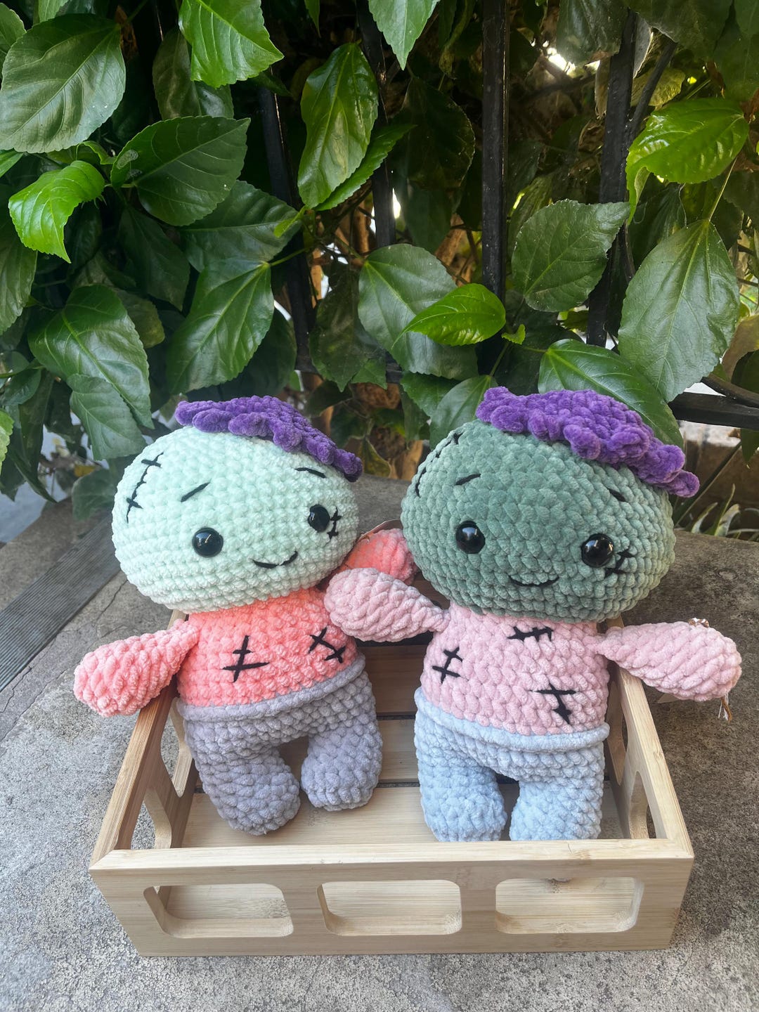 Custom Crochet Zombie Plush, Cute Zombie Plushie, Frankenstein Plushie ...