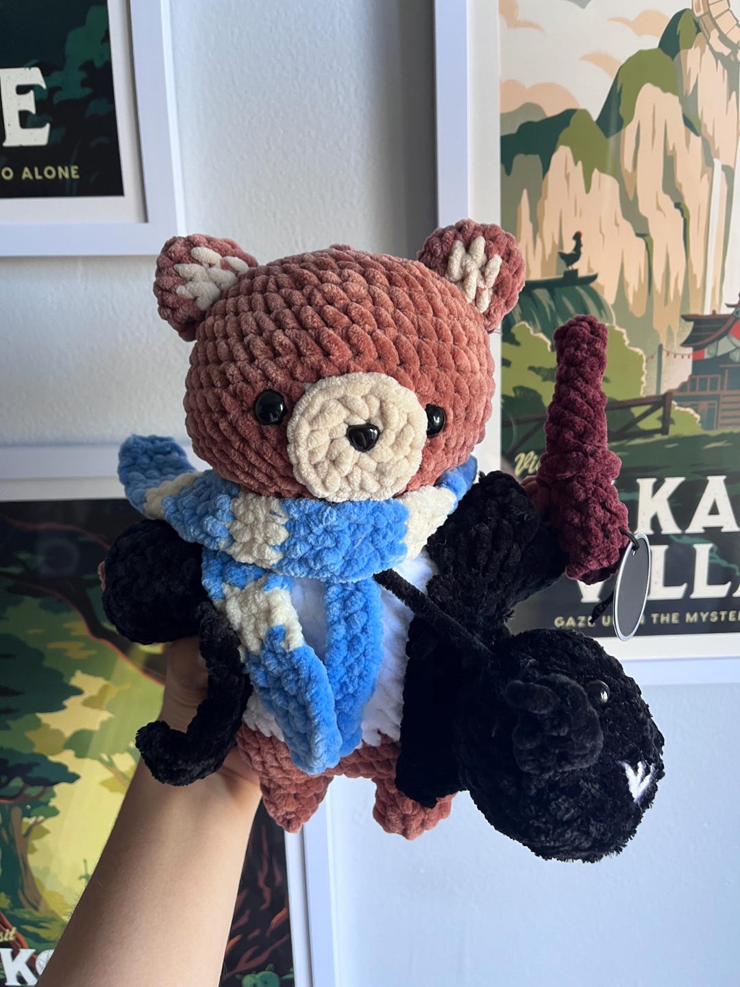 Custom Crochet Wizard Bear, Handmade Crocheted Animals, Cute Bear Plush ...