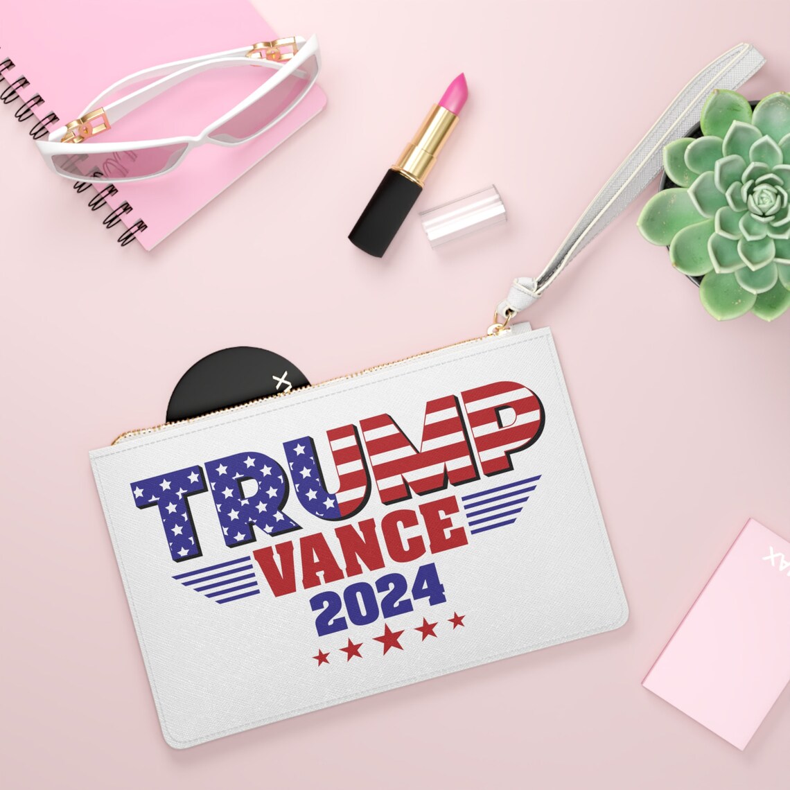 Show Your Support To: Trump-vance With This Patriotic Clutch Bag. - Etsy