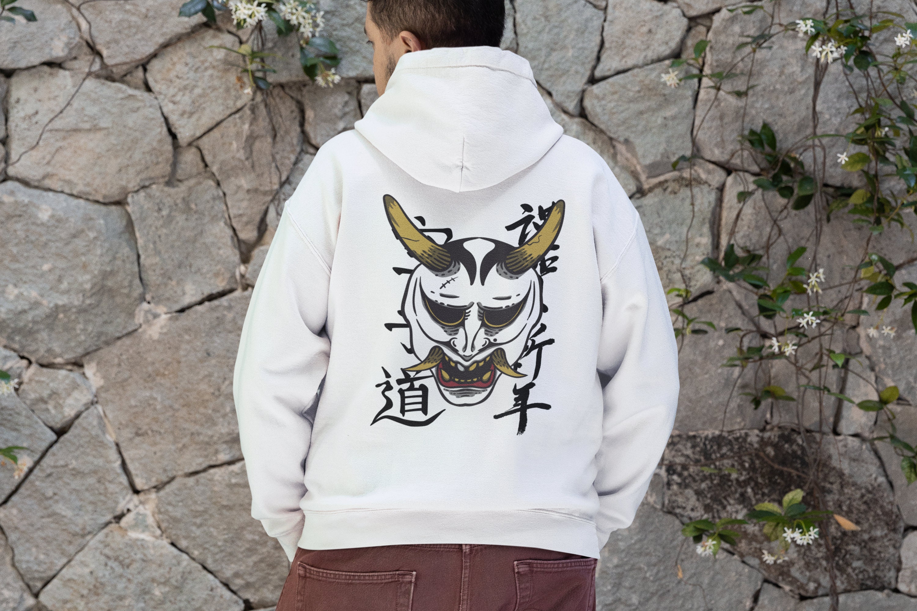 Retro Demon Hoodie Japanese Streetwear Unisex Grunge Style Vintage ...