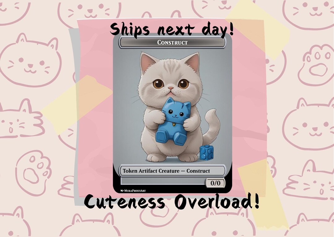 Construct Token - MTG Cute Proxy | Custom Alter Full Art Card | Commander EDH | Muraproxyart - Etsy