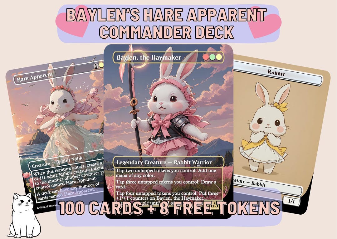 Baylen Hare Apparent Proxy Commander Deck, 100 Cards + 8 Free Tokens ...