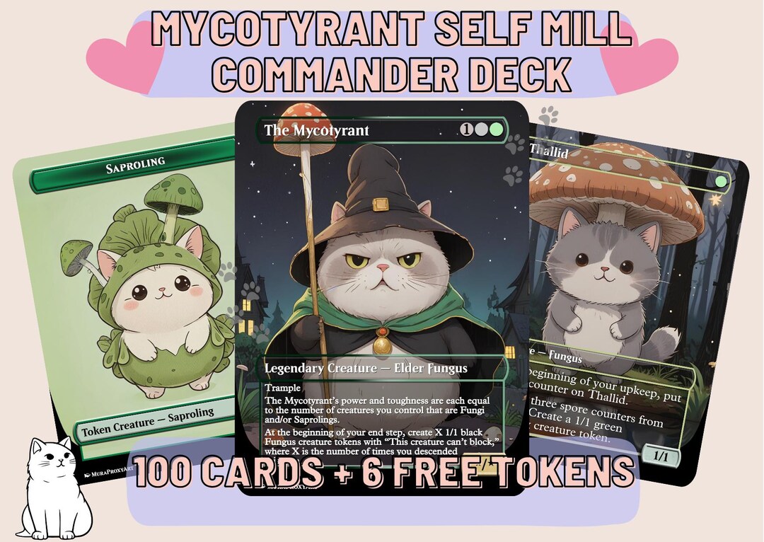 Mycotyrant Self Mill Proxy Commander Deck, 100 Cards + 6 Free Tokens ...