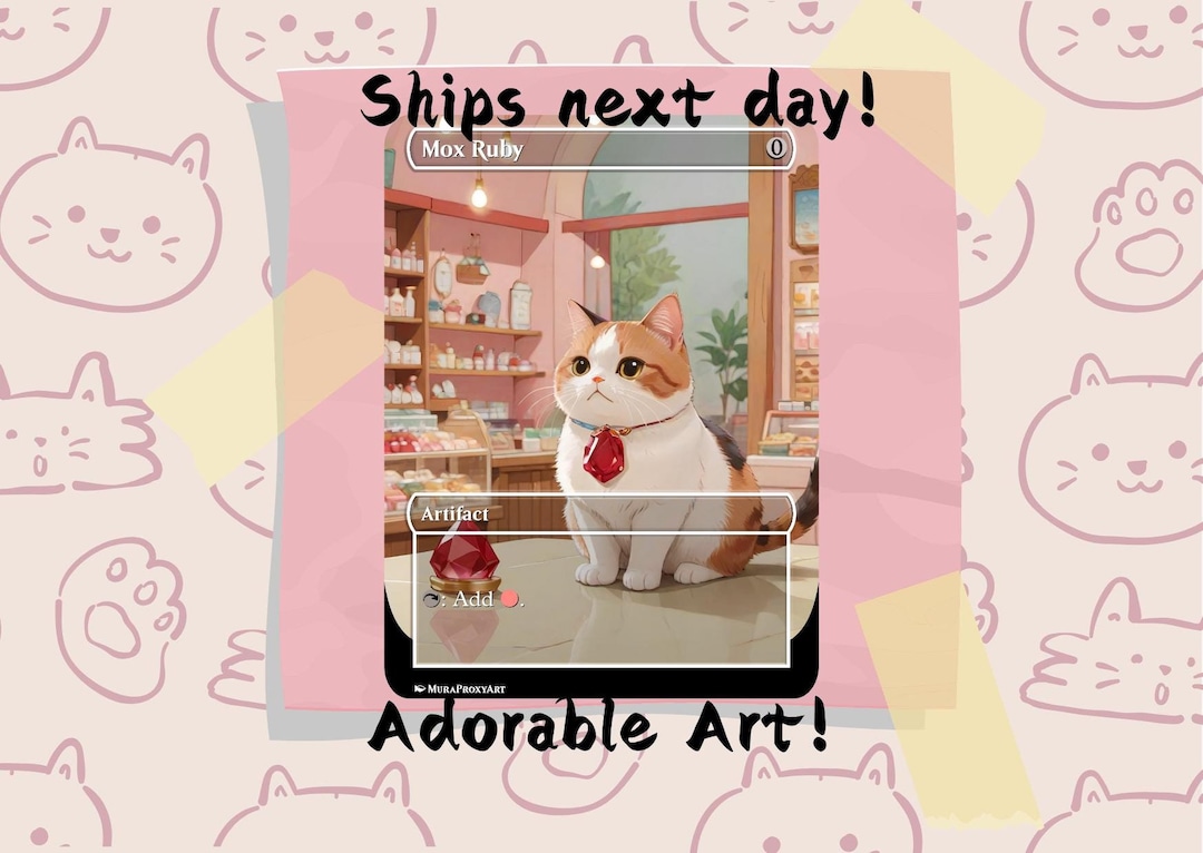 Mox Ruby - MTG Cute Proxy | Custom Alter Full Art Card | Commander EDH | Muraproxyart - Etsy