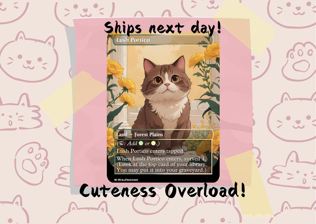 Lush Portico MTG Cute Land Proxy Custom Alter Full Art Card Commander ...