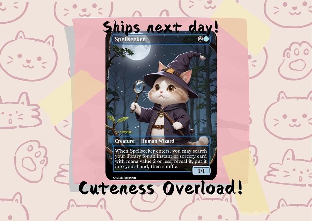 Spellseeker - MTG Cute Proxy | Custom Alter Full Art Card | Commander ...