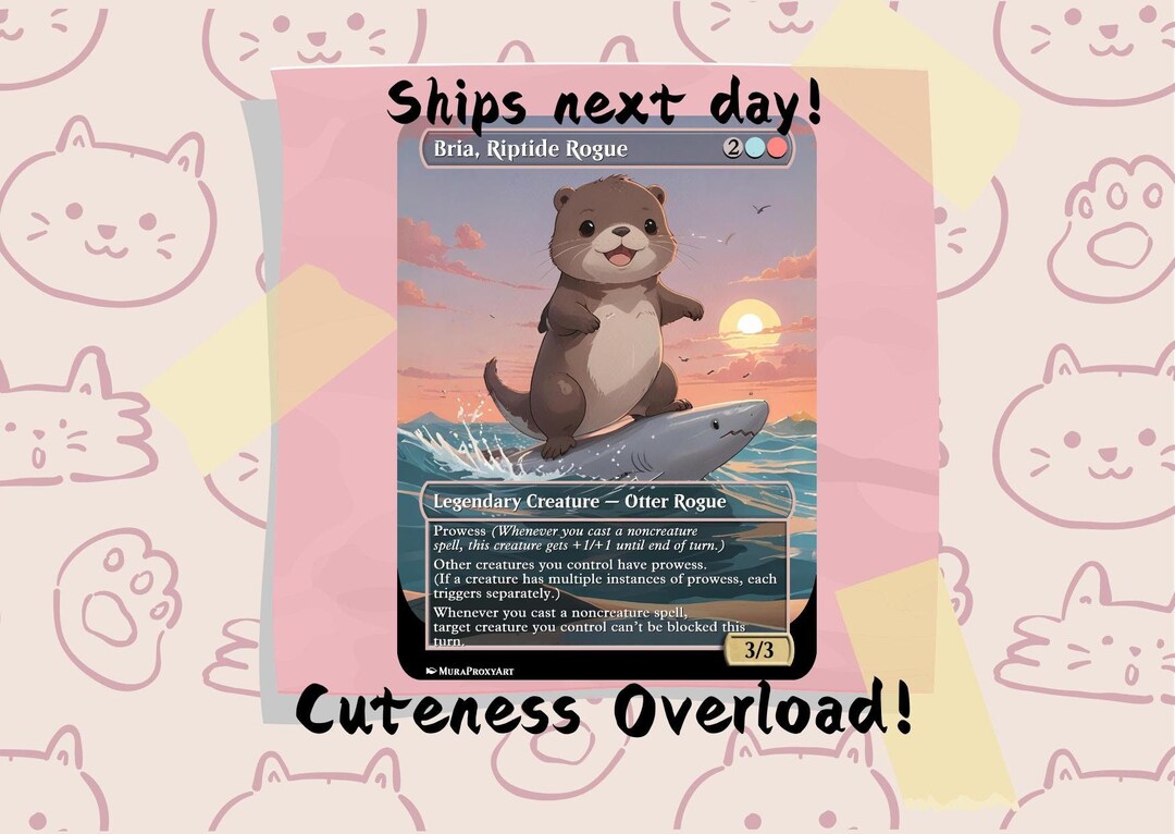 Bria Riptide Rogue MTG Cute Proxy Custom Alter Full Art Card Commander ...
