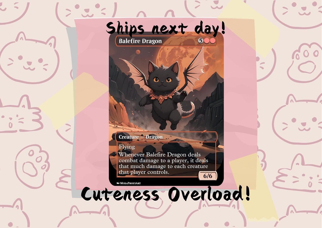 Balefire Dragon - MTG Cute Proxy | Custom Alter Full Art Card ...