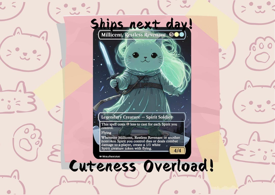 Millicent, Restless Revenant Proxy, Custom Cat Art - Etsy