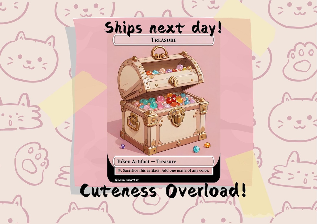 Treasure Token - Cute Proxy | Custom Alter Full Art Card | Commander ...