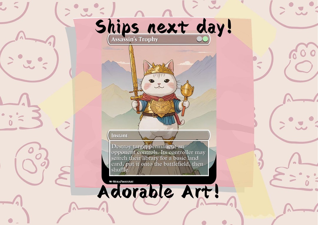Assassin's Trophy MTG Cute Proxy Custom Alter Full Art Card Commander ...