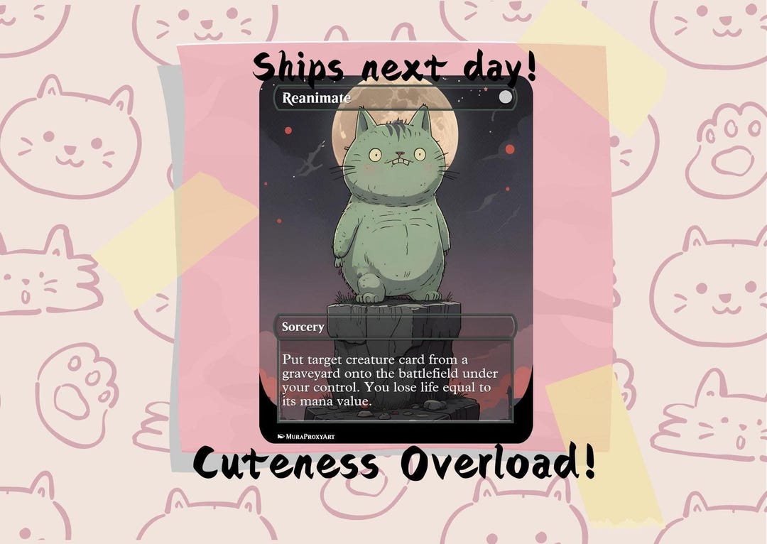 Reanimate Proxy, Cute Custom Full Art Card - Etsy