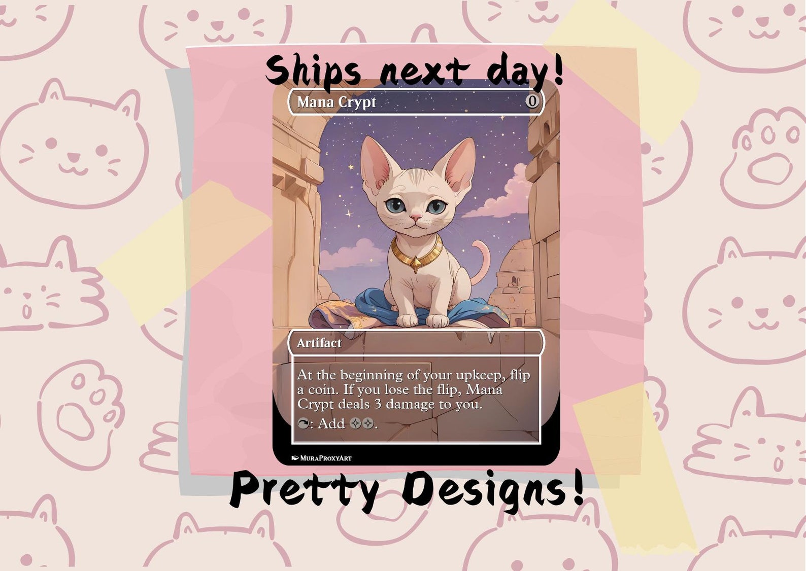 Mana Crypt MTG Cute Proxy Custom Alter Full Art Card Commander EDH ...