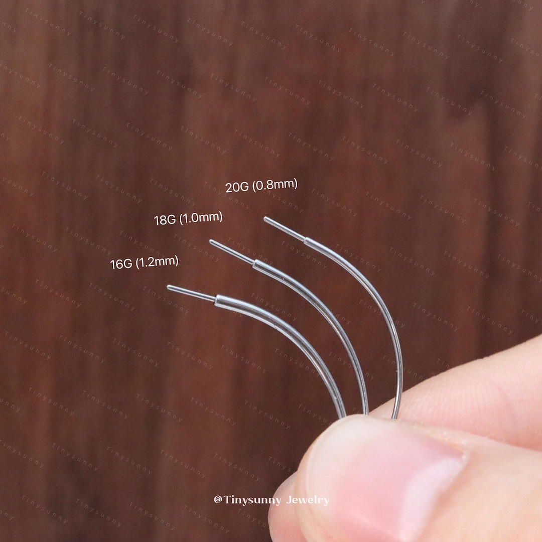 20G/18G/16G Titanium Curved Insertion Tool, Body Piercing Accessory ...