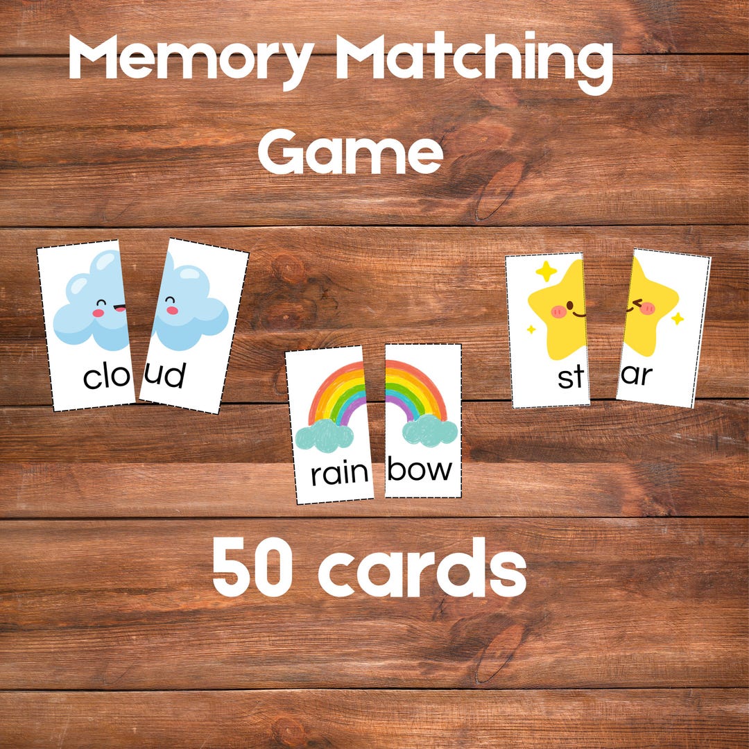 Memory Match Game for Kids - Etsy