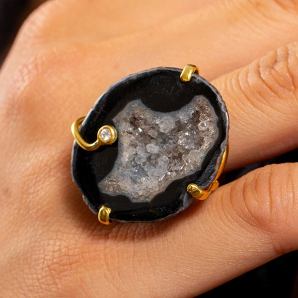 Geode Ring - Etsy