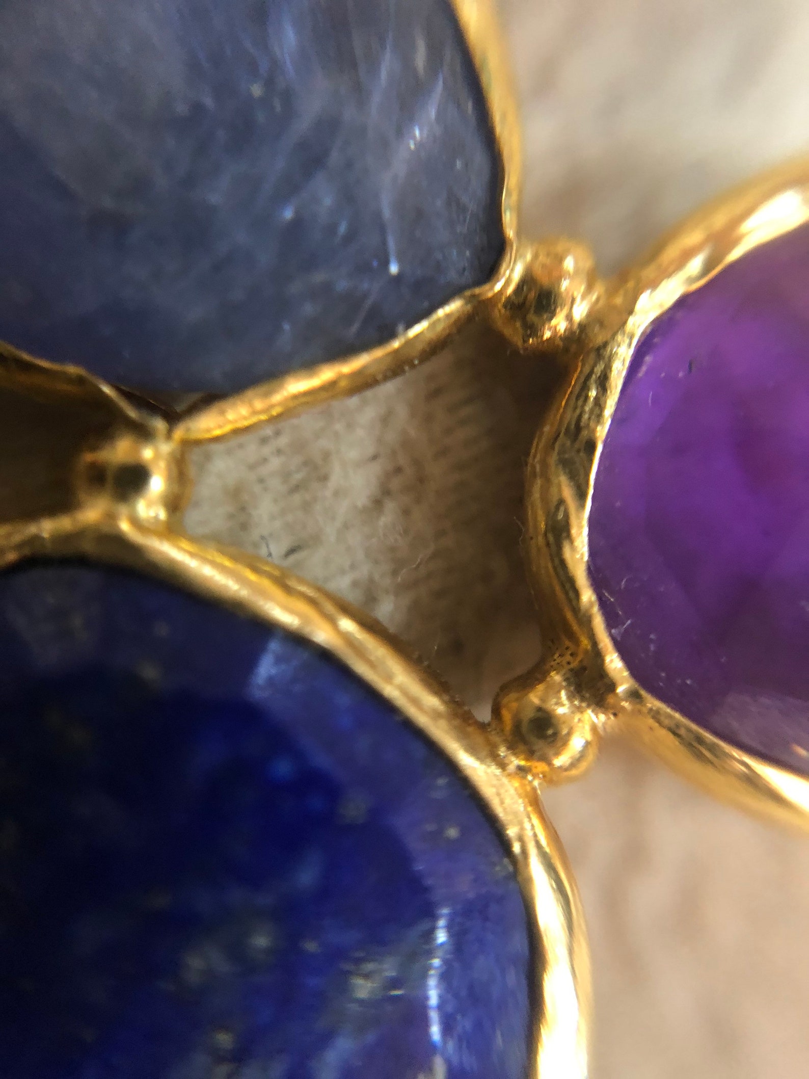 Amethyst Lapis Lazuli and Apetit Three Stone Necklace - Etsy
