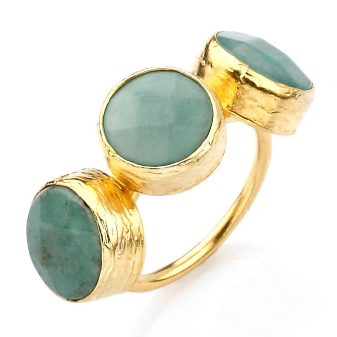 Three Apple Jade Dots Ring - Etsy