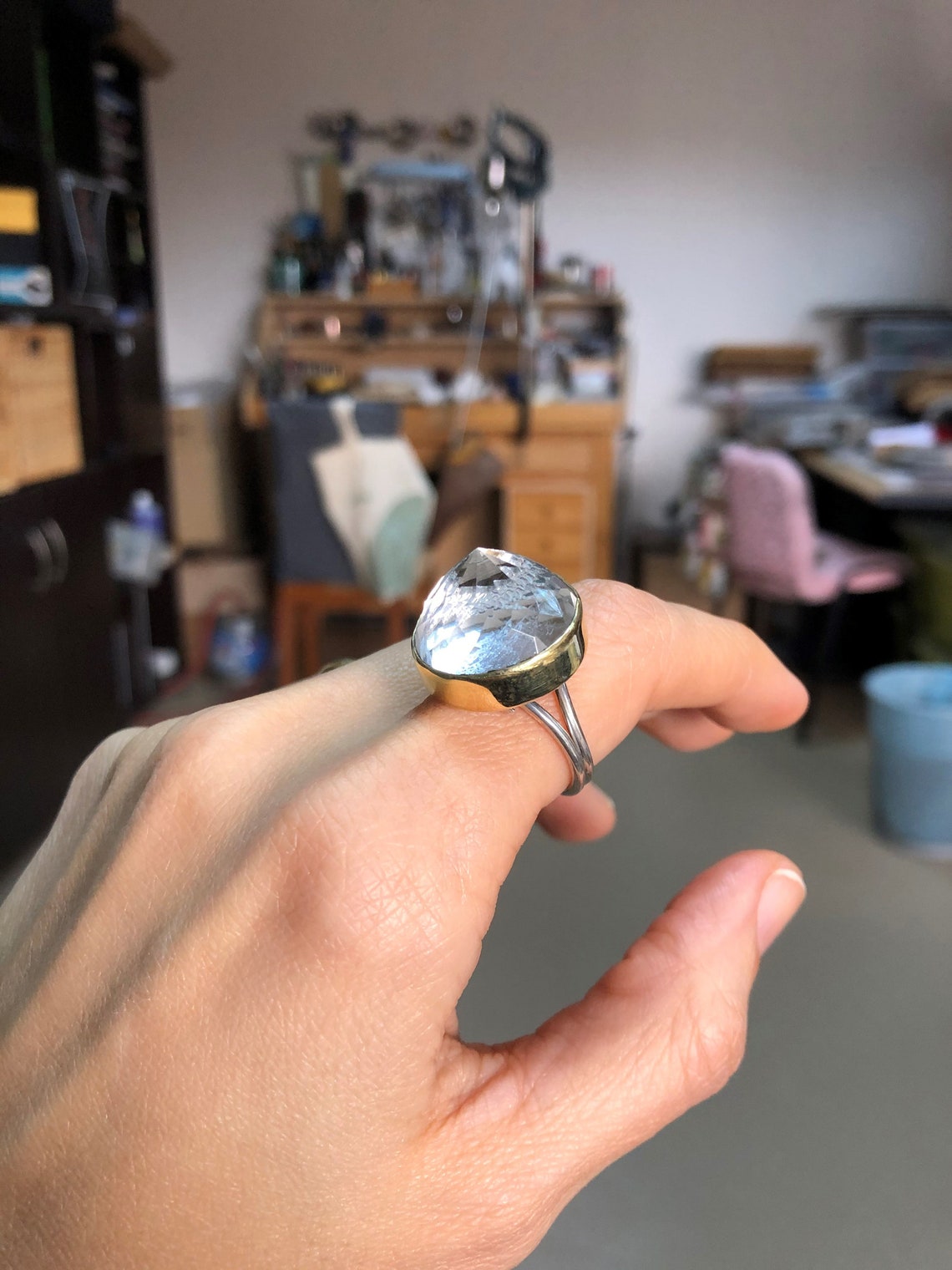 Conic Quartz Ring - Etsy