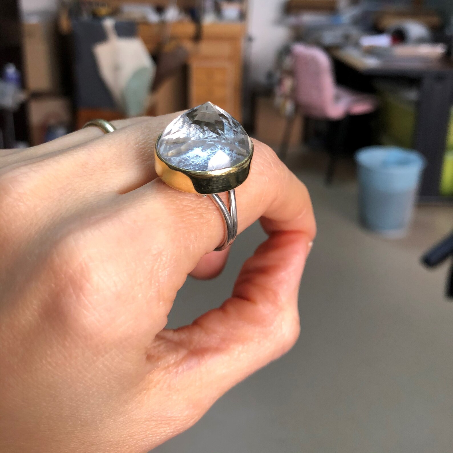 Conic Quartz Ring - Etsy