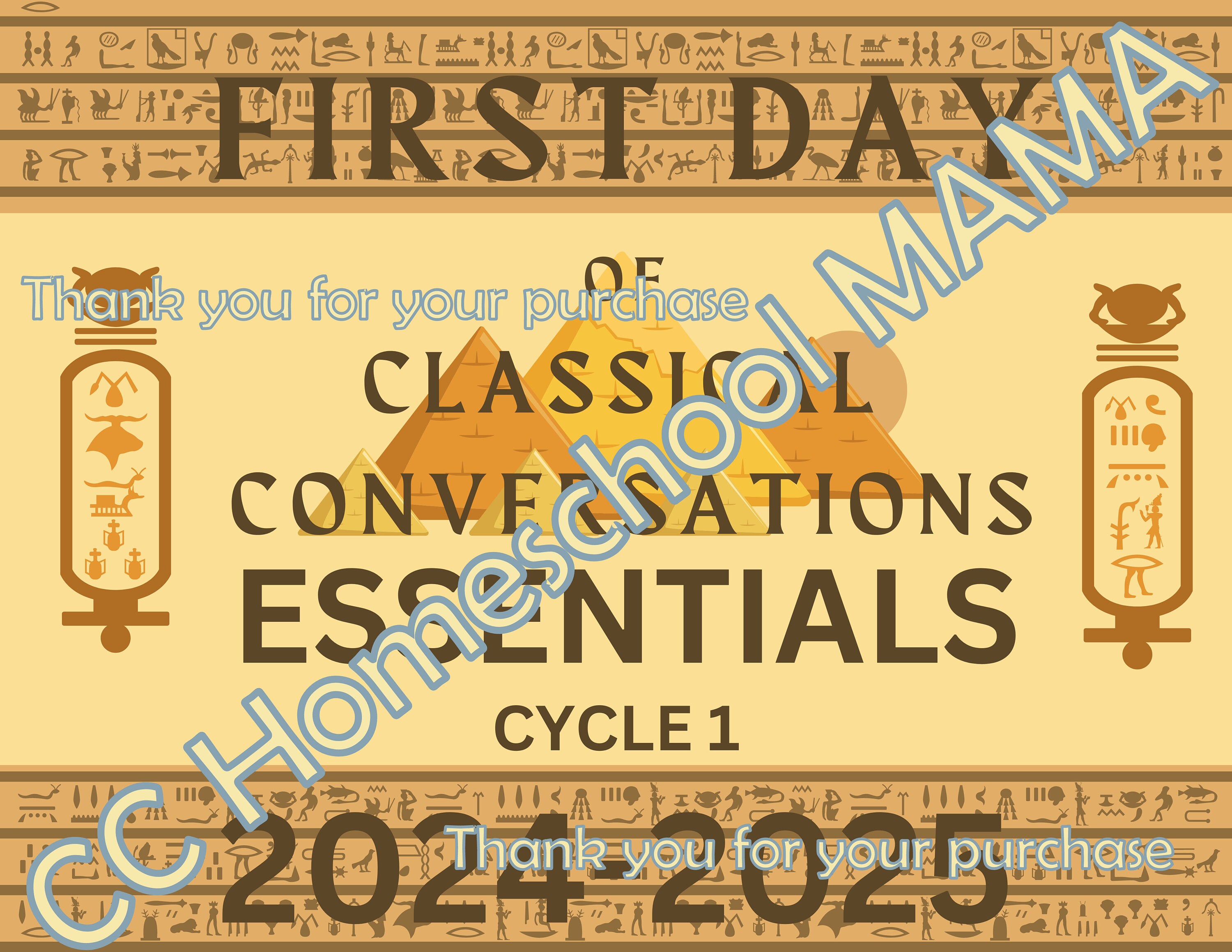 CC First Day Foundations and Essentials Sign Cycle 1 - Etsy