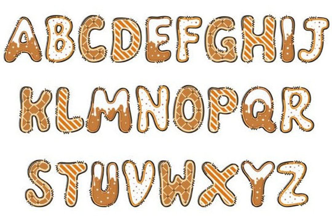 Gingerbread Cookies Font, Digital Font, Logo Font, Download Font ...