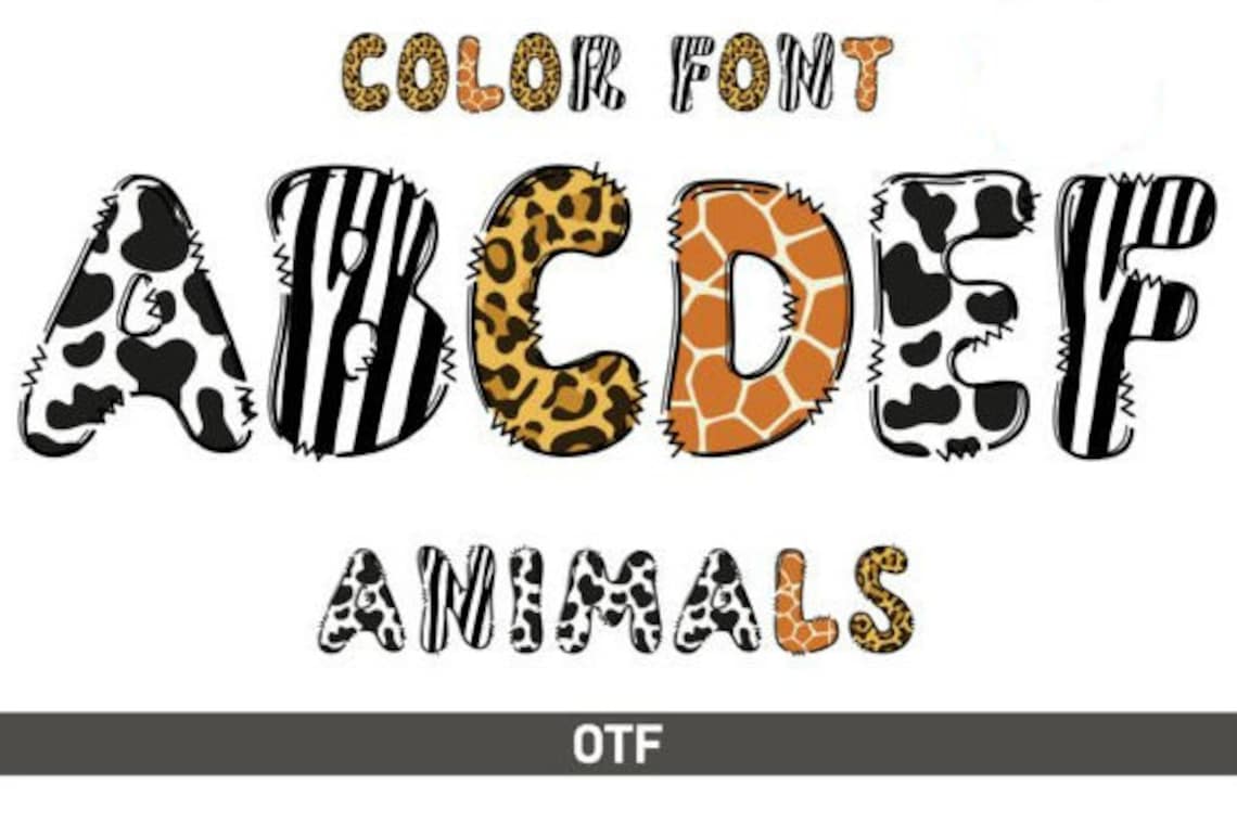 Animals Vintage Font, Digital Font, Logo Font, Download Font, Quickly ...