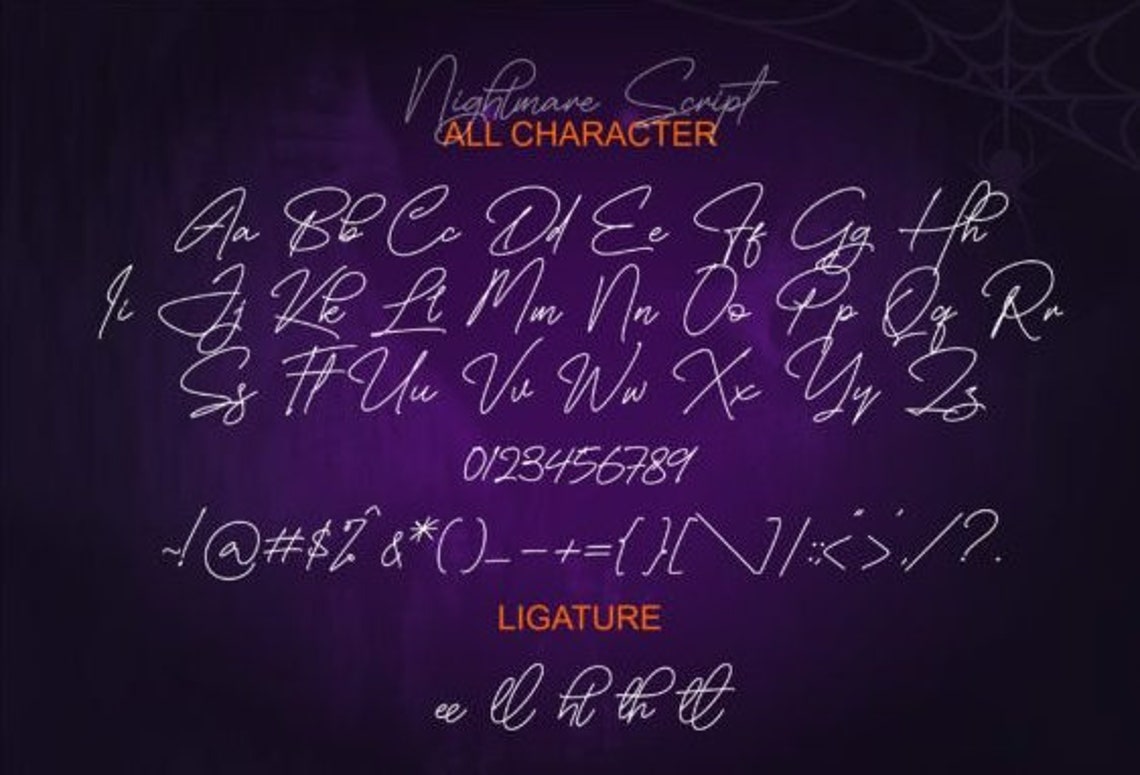 Nightmare Font Duo Spooky Blackletter Typeface Eerily Enchanting for ...