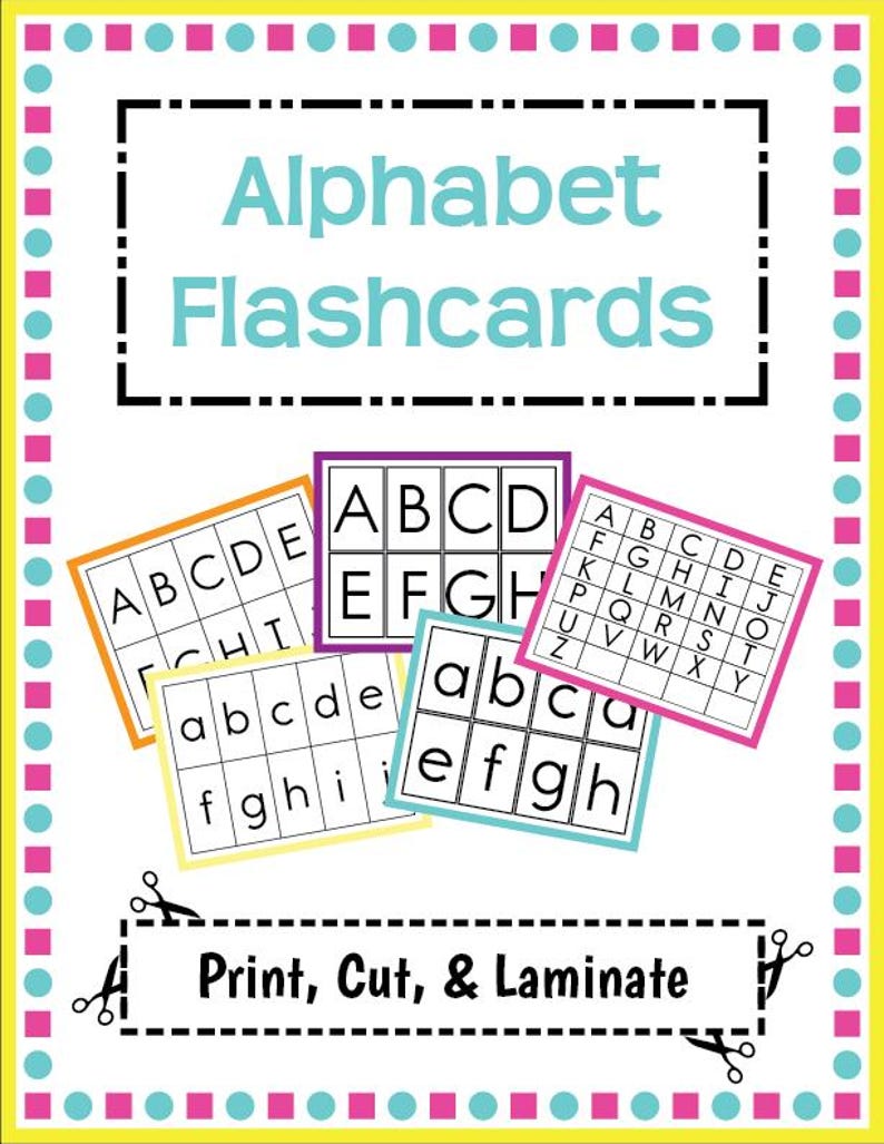 Alphabet Flash Cards Printable 3 Different Sizes IEP Goal Resources ...