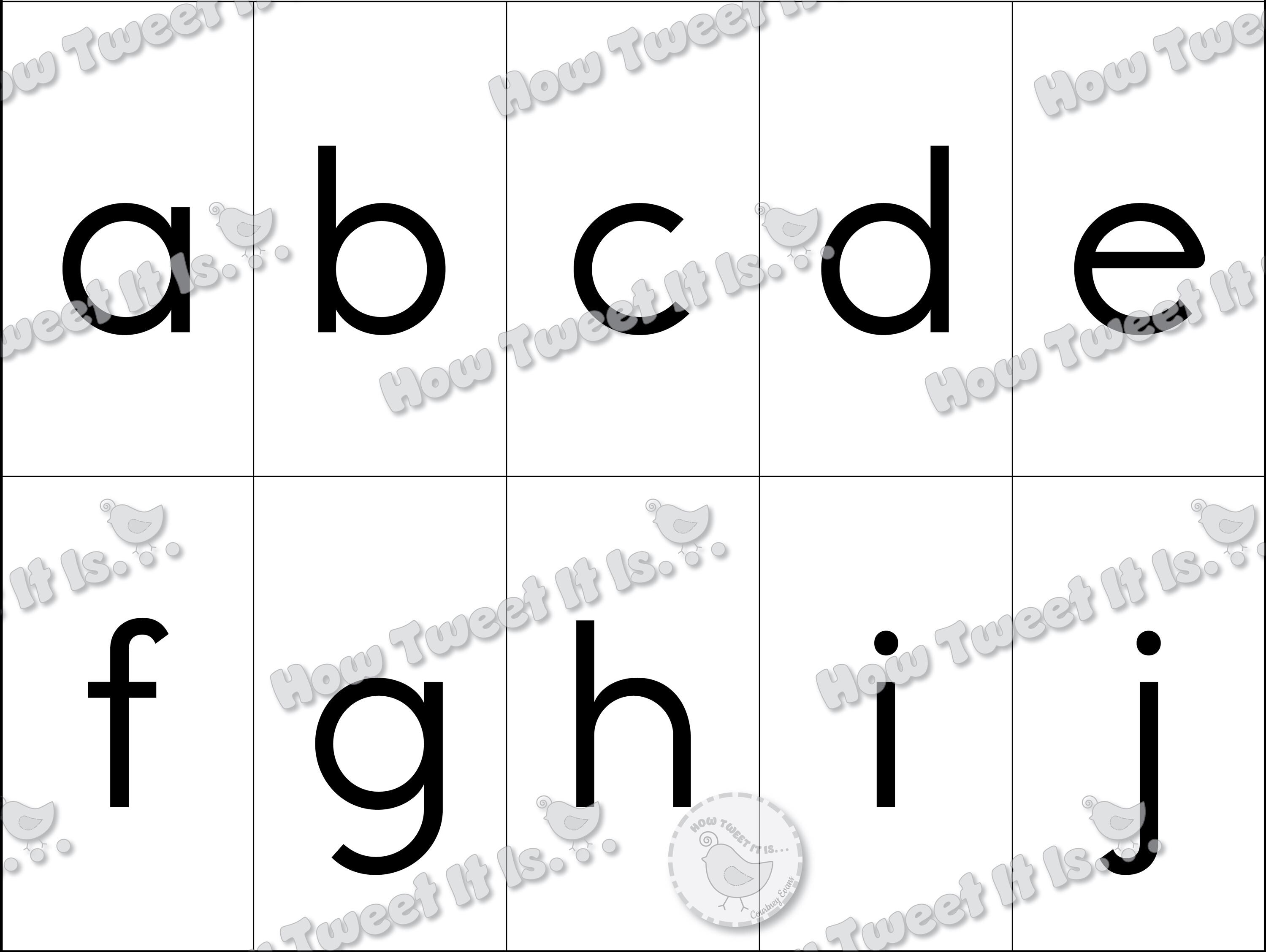 Alphabet Flash Cards Printable 3 Different Sizes IEP Goal Resources ...