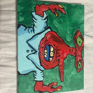 Mr. Krabs Funny Close up Hand Painting - Etsy