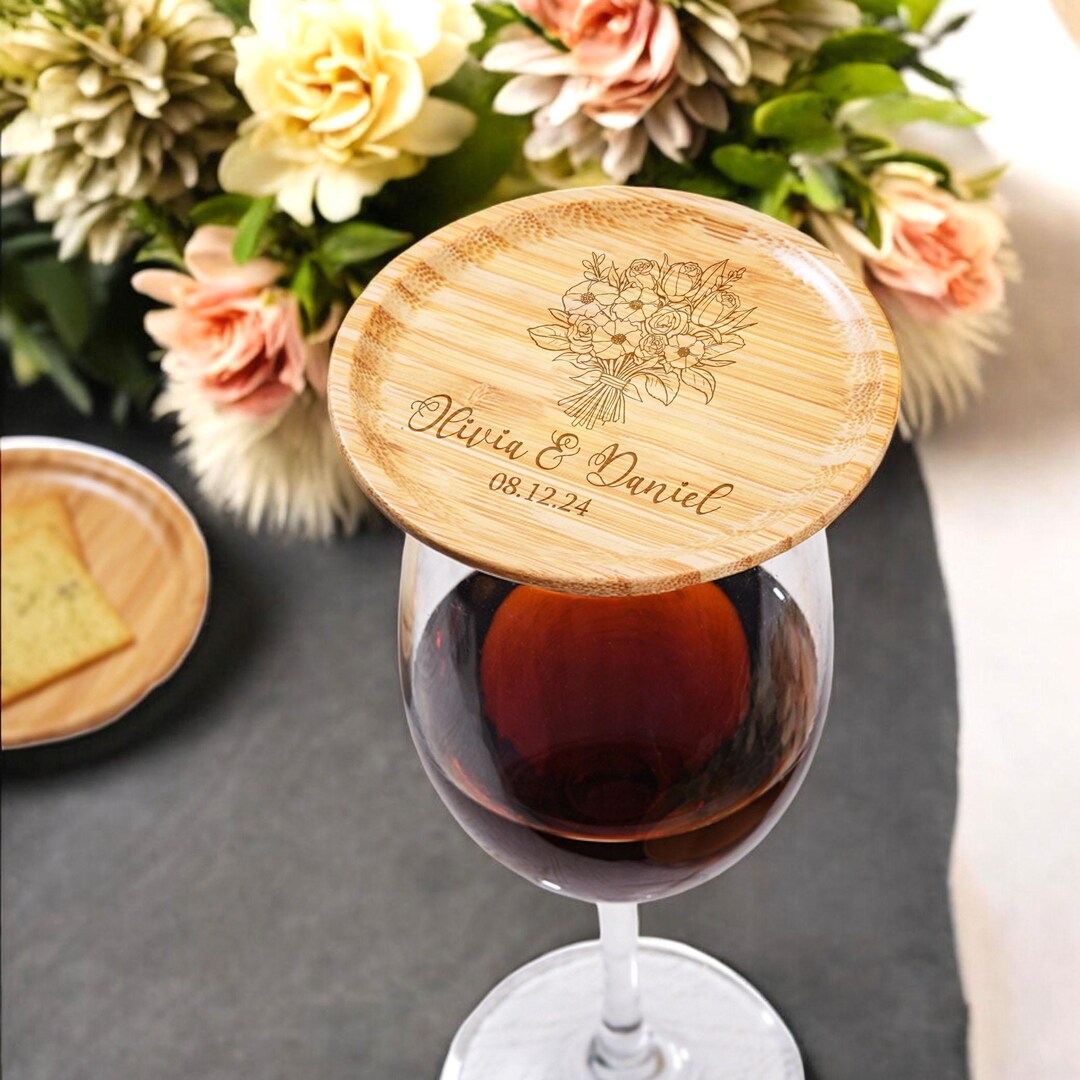 Personalized Wine Glass Toppers With Name appetizer Glass Toppers,wine ...