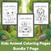Kids Animal Coloring Pages | Printable Digital Download | Fun and ...