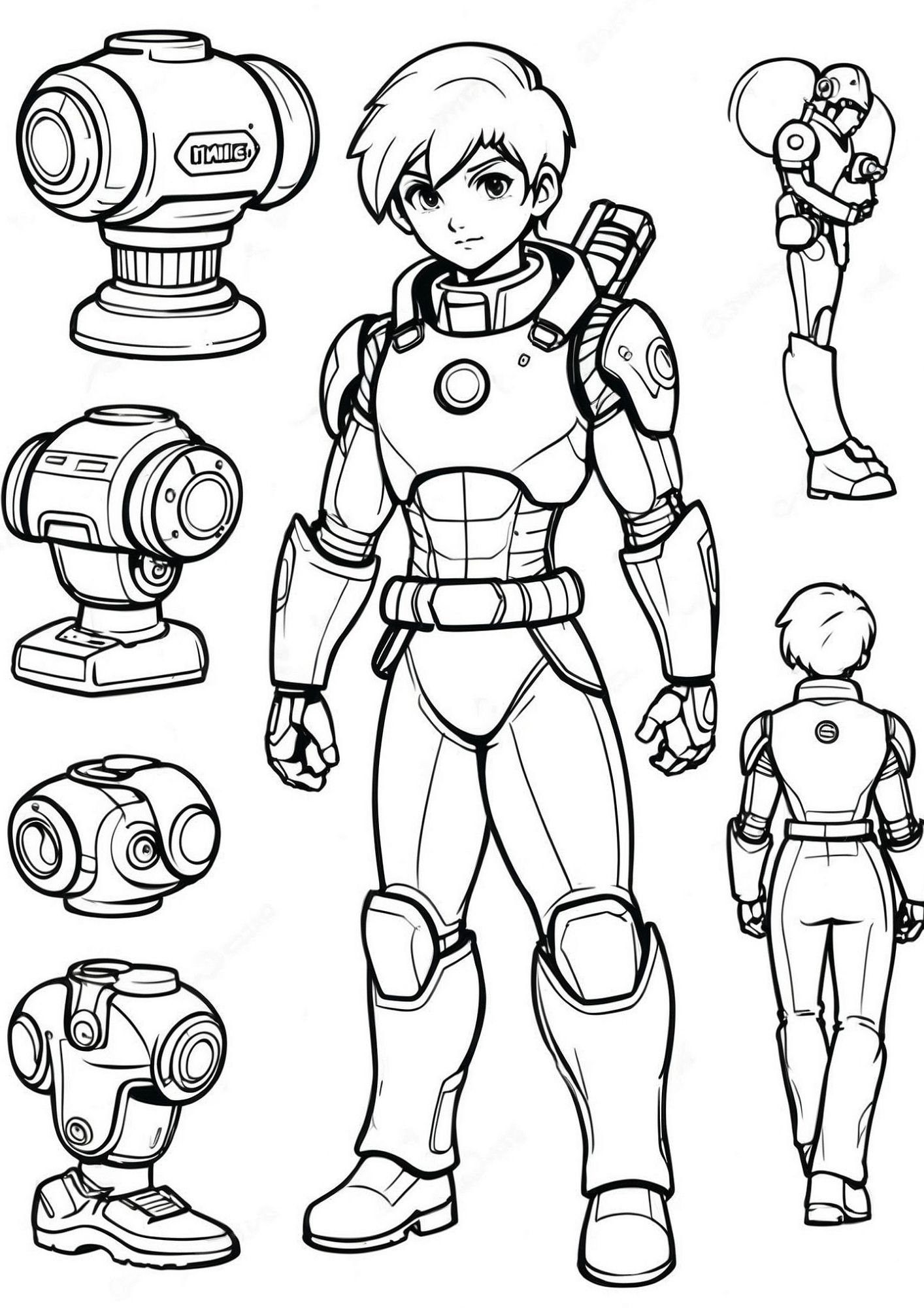 Cyborg Coloring Book Printable Activity Pages for Kids Fun and ...