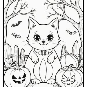 Halloween Animal Coloring Pages | 24 Unique Sheets | Cat | 8 Page Bonus ...