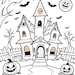 Kawaii Halloween Haunted Houses Coloring Pages for Kids - 30 Pages, US ...