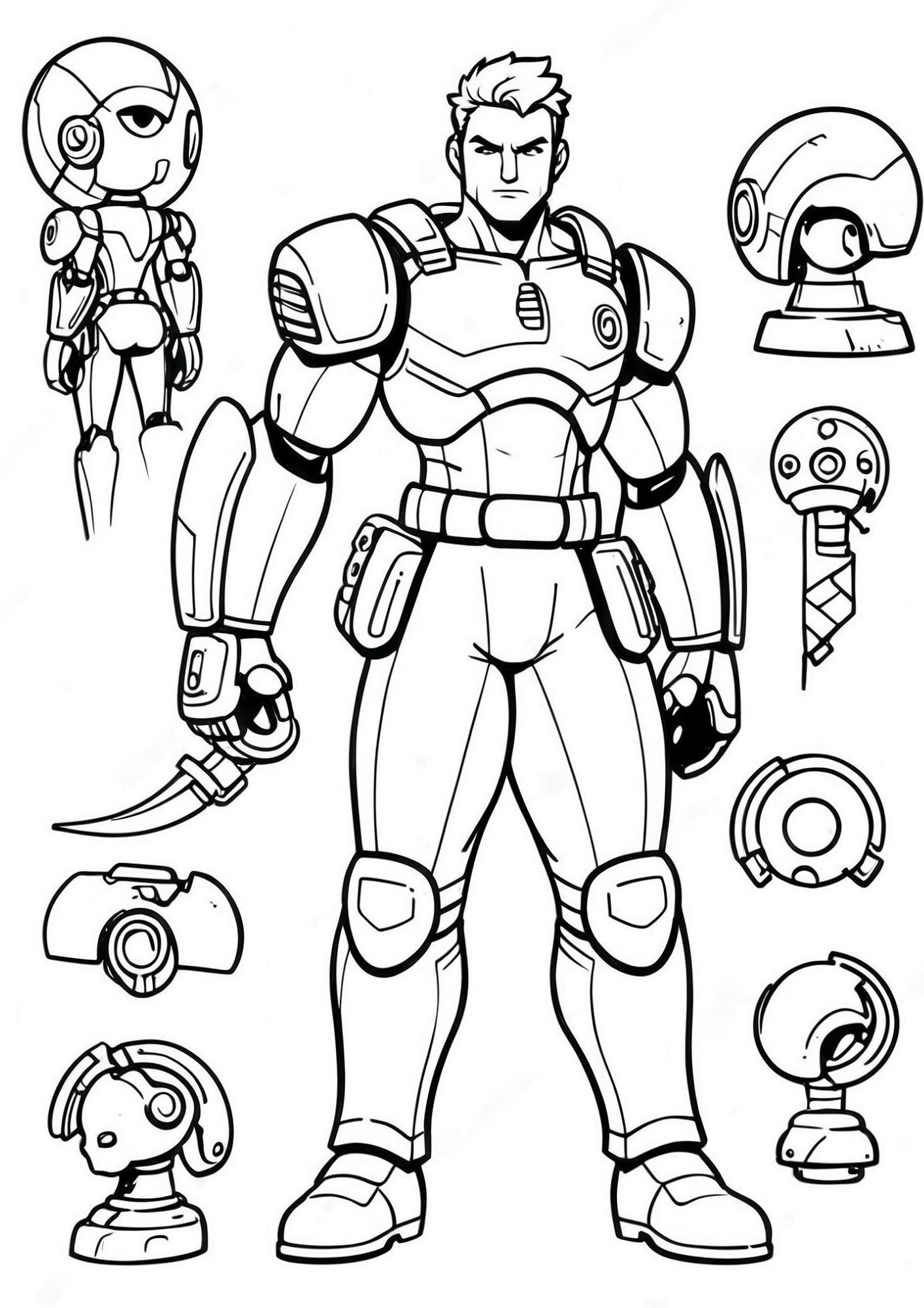 Cyborg Coloring Book Printable Activity Pages for Kids Fun and ...