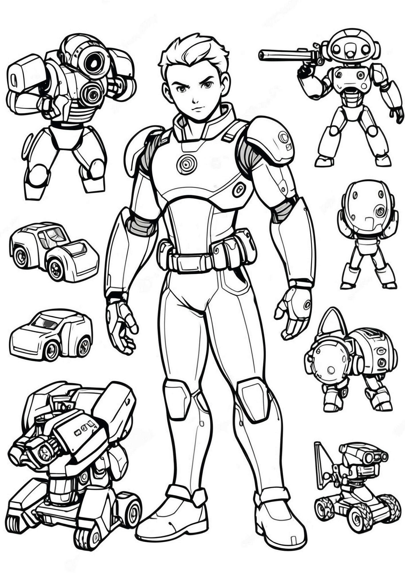Cyborg Coloring Book | Printable Activity Pages for Kids | Fun and ...
