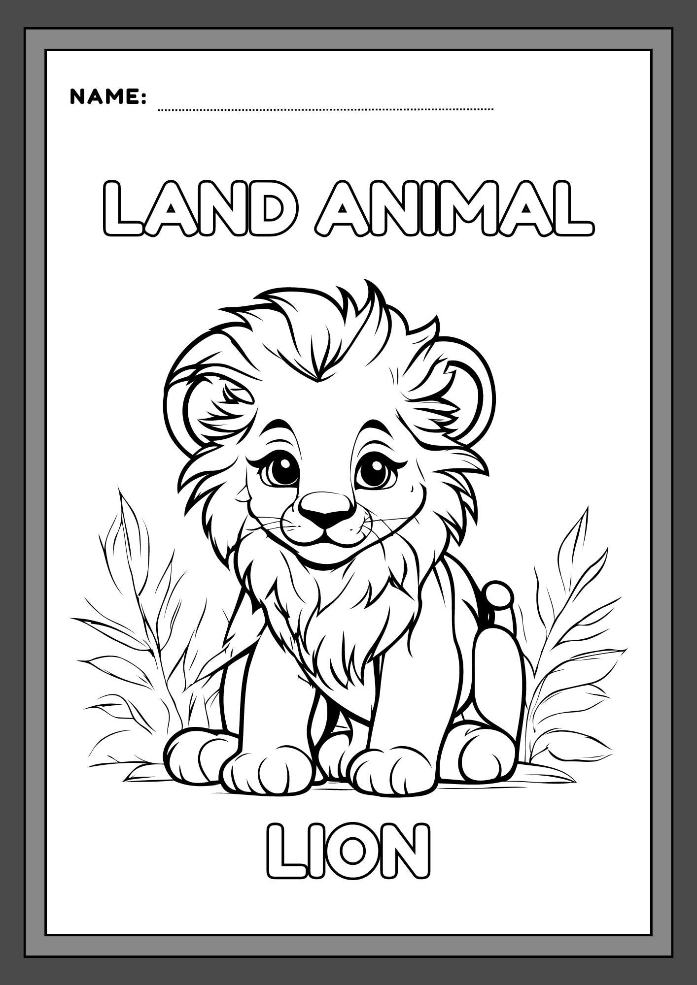 Kids Animal Coloring Pages Printable Digital Download Fun and ...