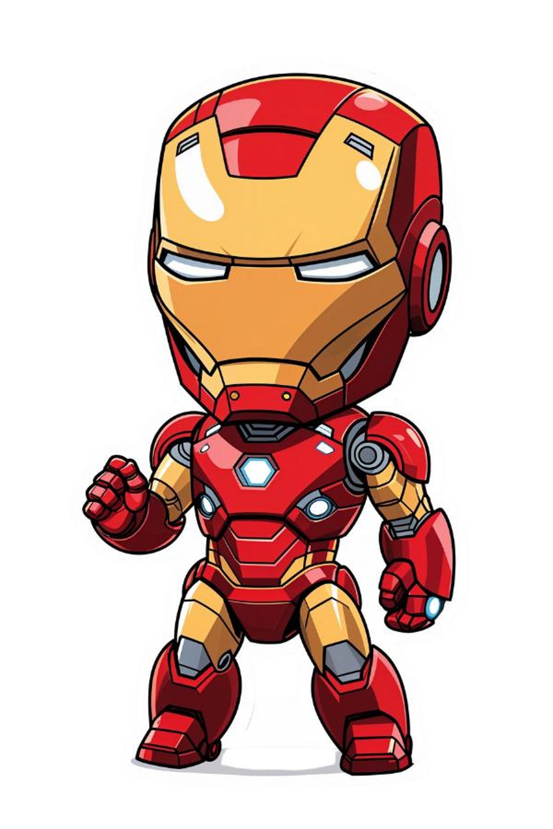 Chibi Style Iron Man PNG Set | 8 High-resolution Transparent Pngs for T ...