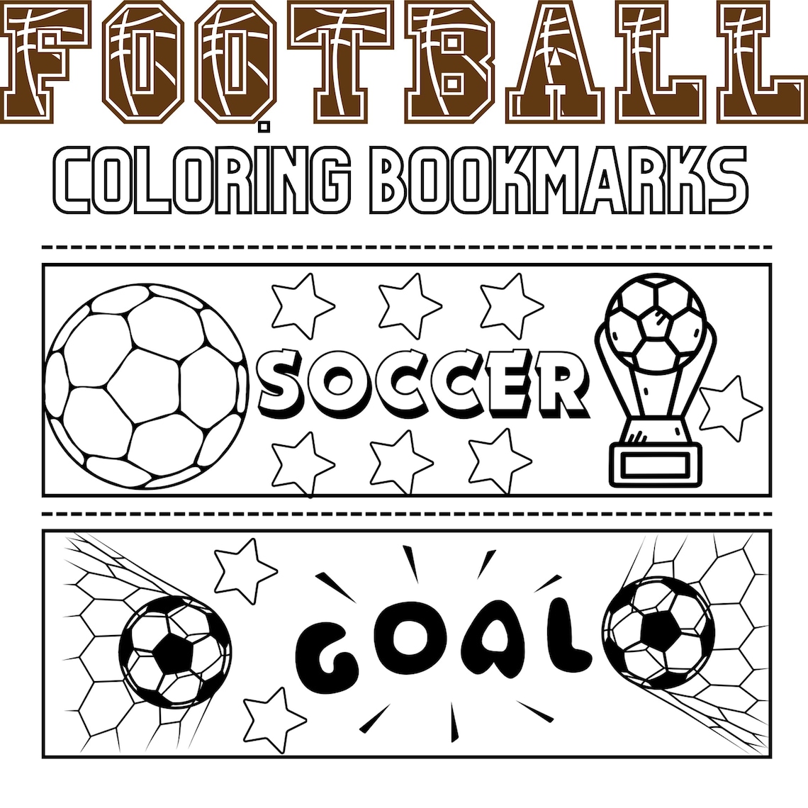 Printable Soccer Coloring Bookmarks - Set of 4 Fun & Creative Designs ...