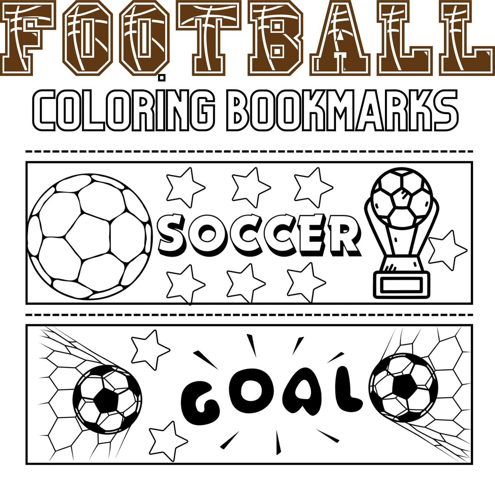 Printable Soccer Coloring Bookmarks - Set of 4 Fun & Creative Designs ...