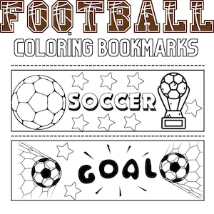 Printable Soccer Coloring Bookmarks - Set of 4 Fun & Creative Designs ...