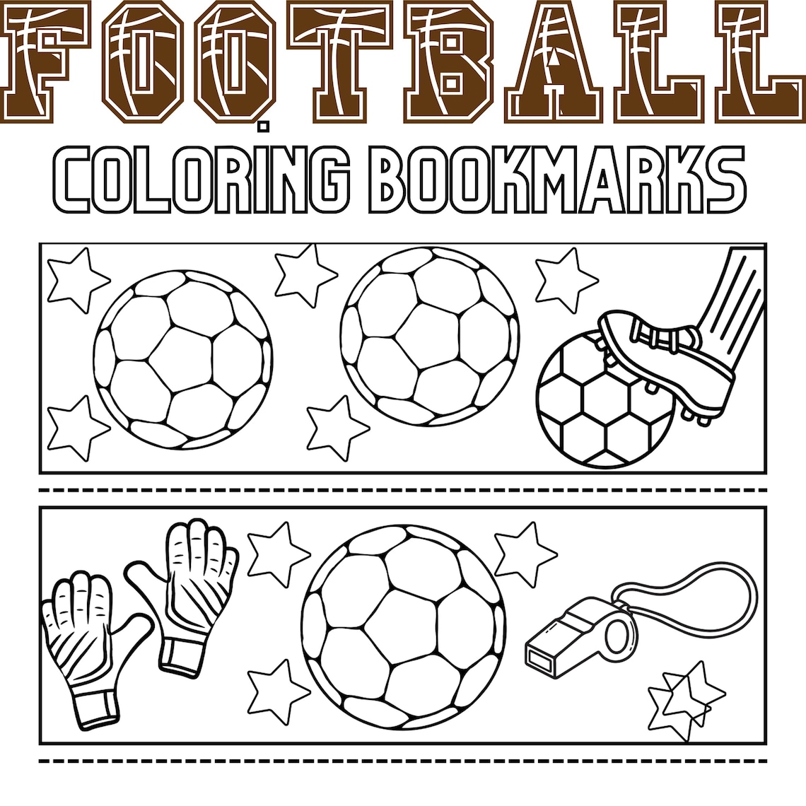 Printable Soccer Coloring Bookmarks - Set of 4 Fun & Creative Designs ...