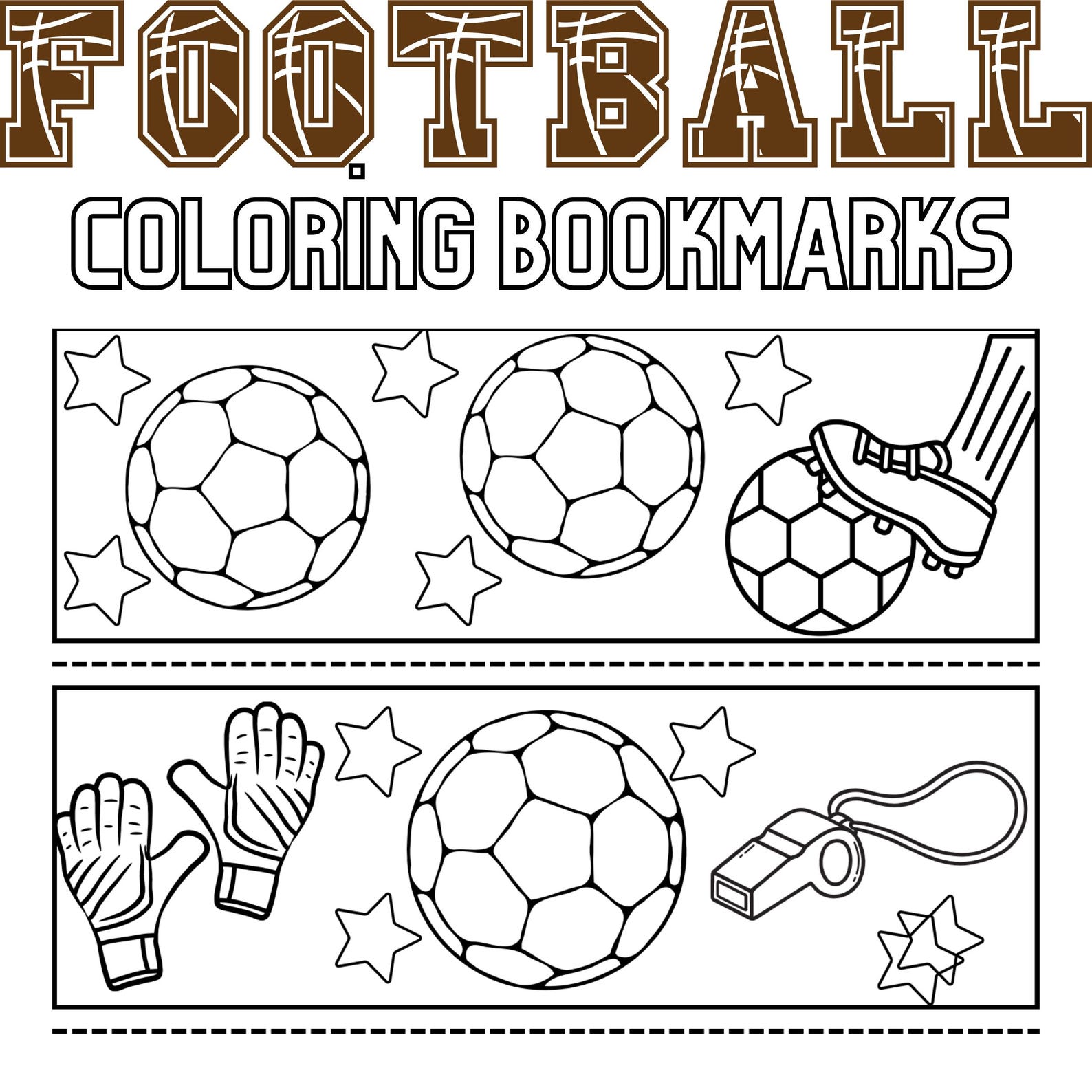 Printable Soccer Coloring Bookmarks - Set of 4 Fun & Creative Designs ...