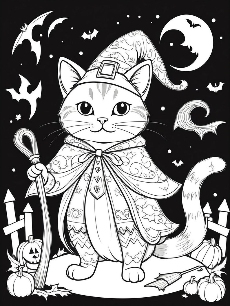 Halloween Animal Coloring Pages | 30 Unique Sheets | Dog, Rabbit, Cat ...