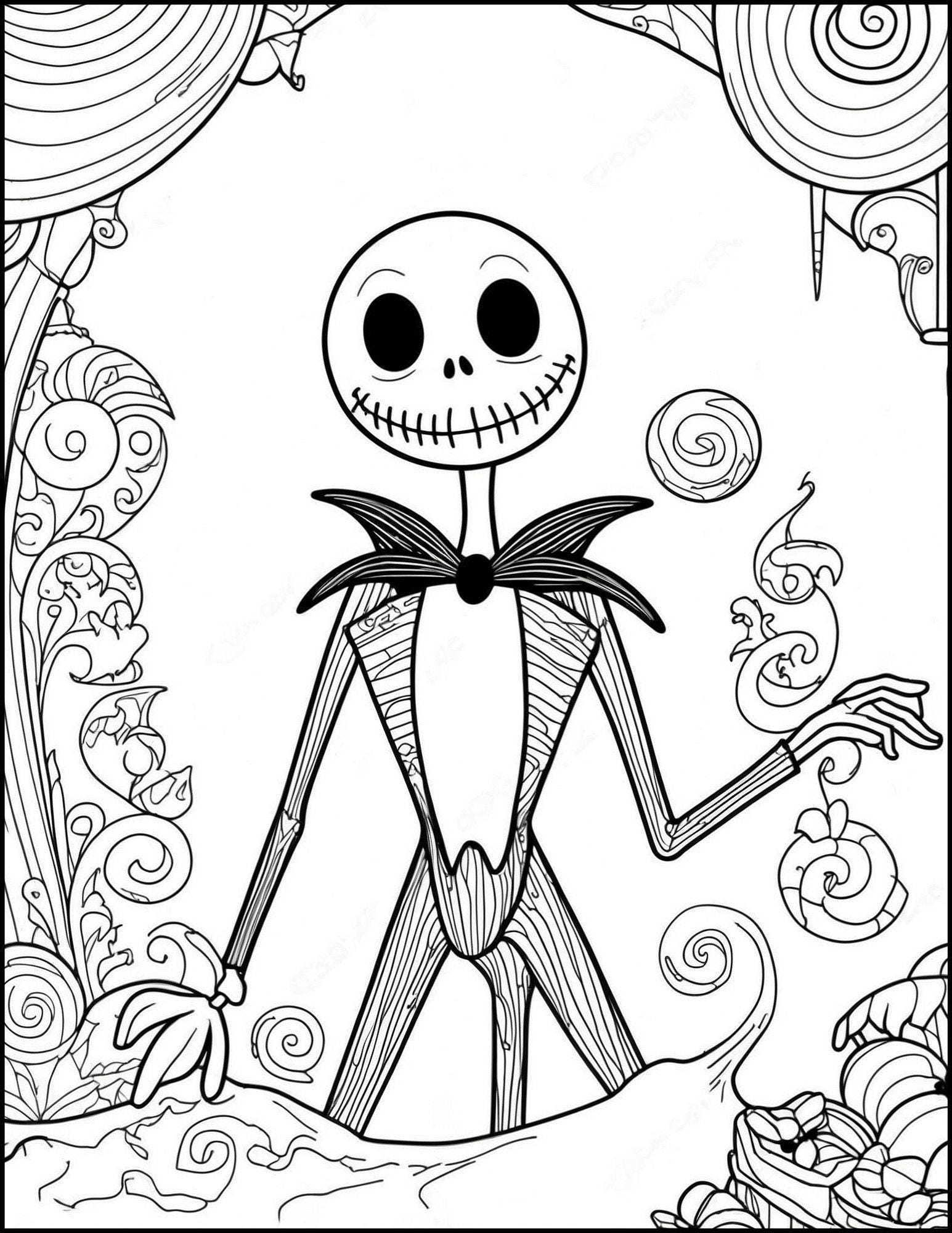 Nightmare Before Christmas Coloring Pages | 33-page Halloween Fun | US ...