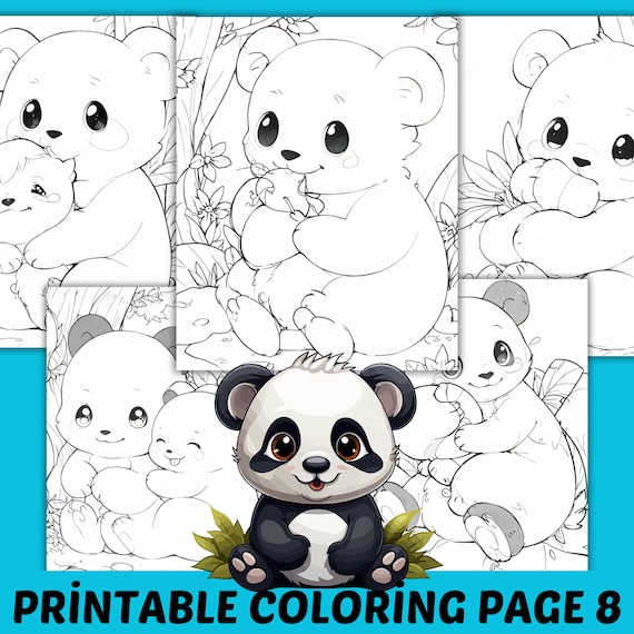 Cute Panda Bear Cartoon Coloring Pages Panda Drawing Pictures At