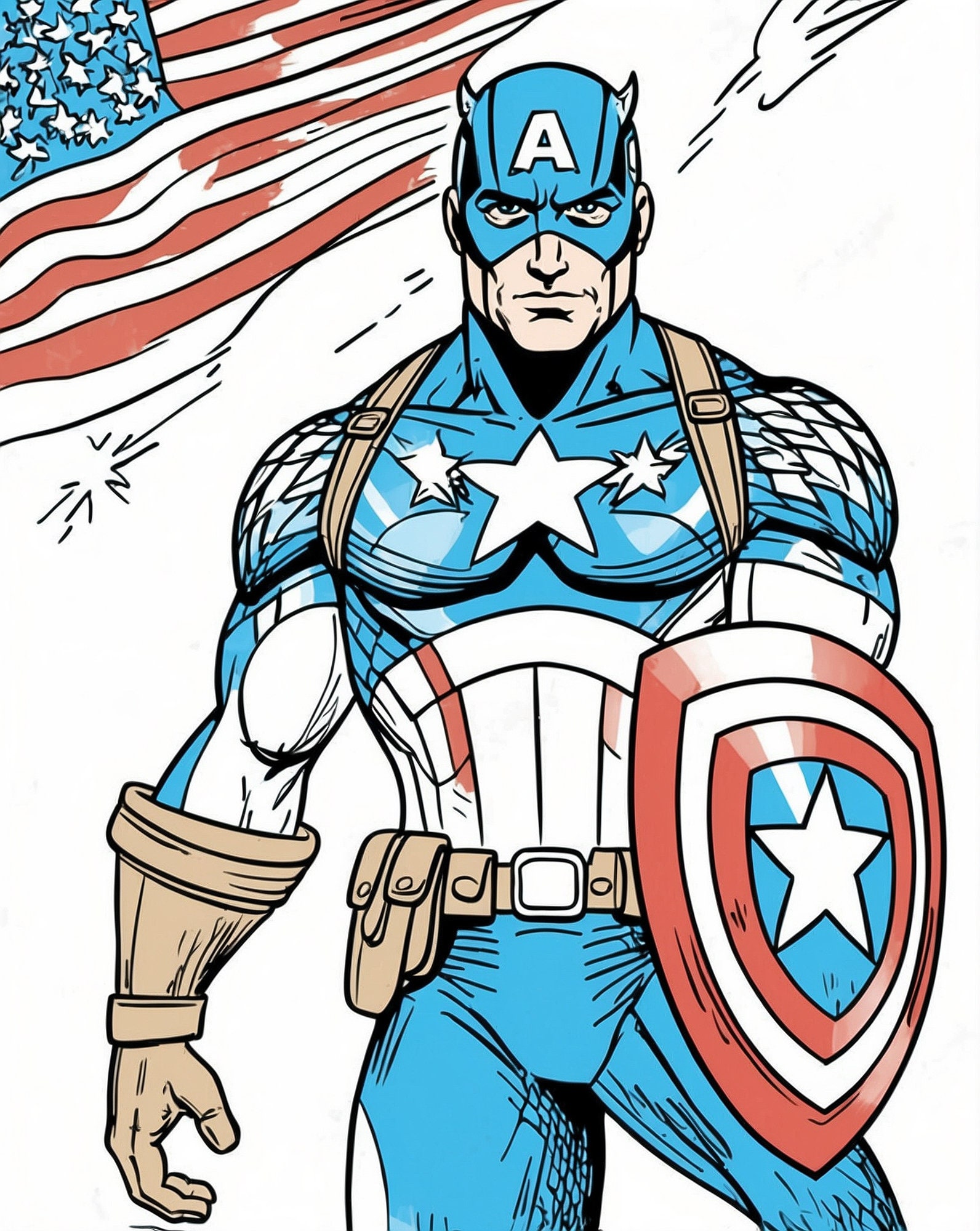 Captain America Coloring Pages for Kids and Adults | Printable ...